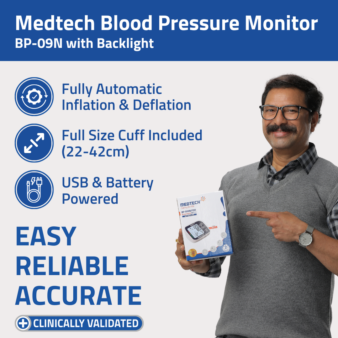 Automatic Digital Blood Pressure Monitor BP09N (backlight) | Medtech ...
