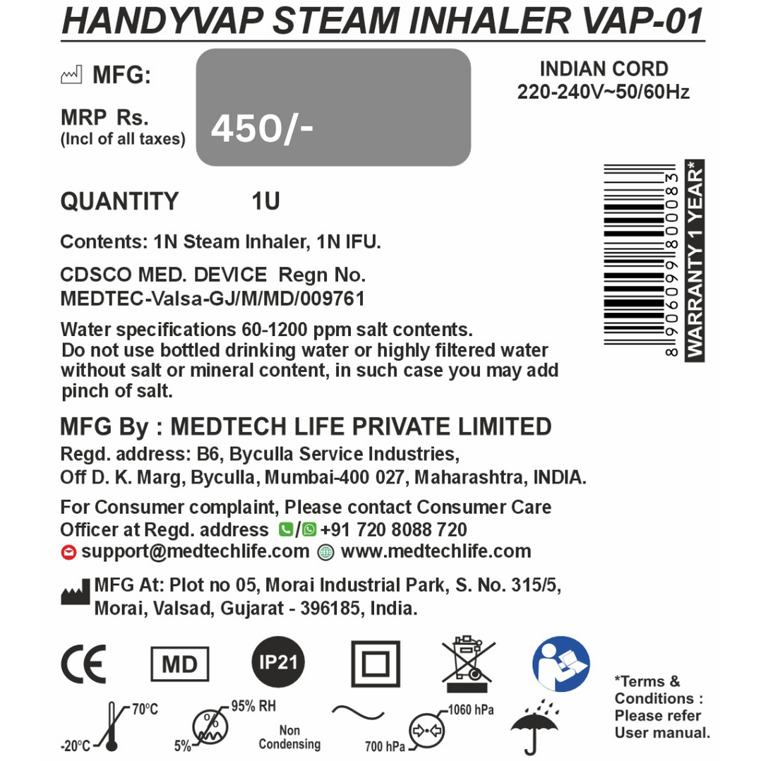 Best In Class Steamer | Handyvap VAP-01 Steamer Machine | Medtech Life ...