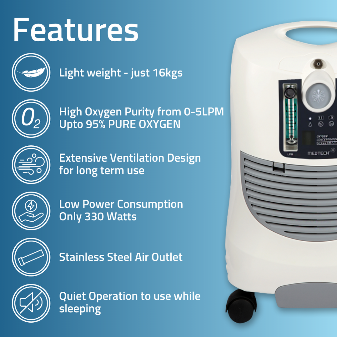 Medtech Oxygen Concentrator - Oxytec Smart - 5 Litre Oxygen ...