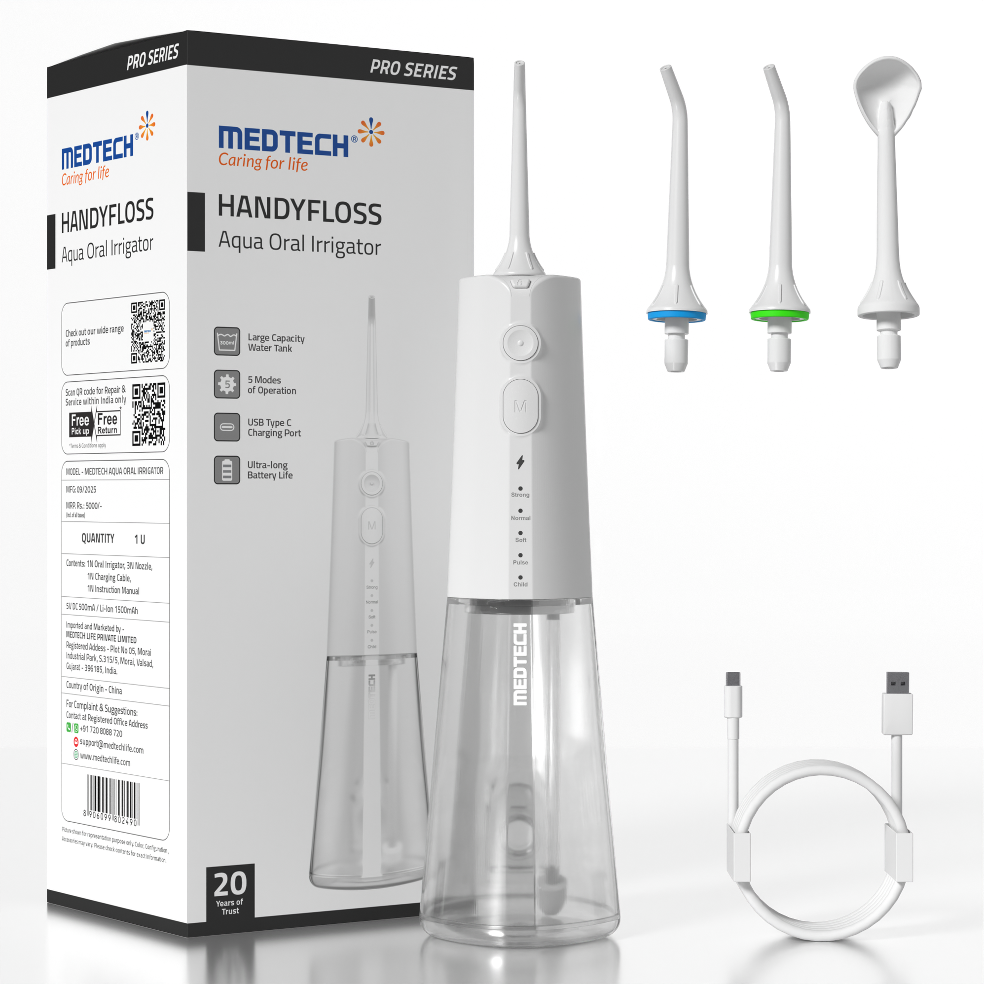 Medtech Handyfloss Aqua Oral Irrigator Water Flosser — Medtechlife